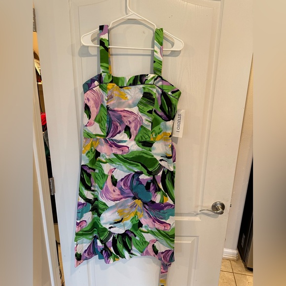 Studio I | Dresses | Studio Womens Floral Dress With Matching Belt Size ...